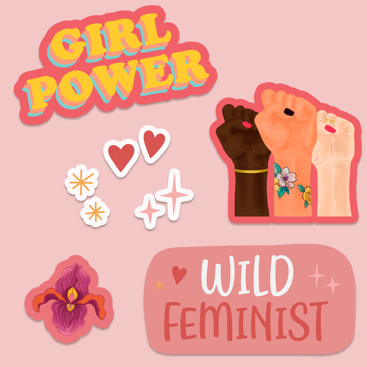 Feminist Vinyl Stickers Dessi Designs Dessi Designs